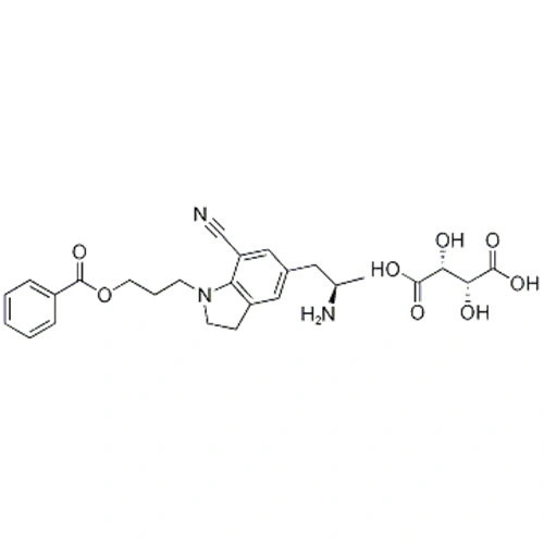 5-[(2R)-2-Aminopropyl]-1-[3-(benzoyloxy)propyl]-2,3-dihydro-1H-indole-7-carbonitrile (2R,3R)-2,3 ...